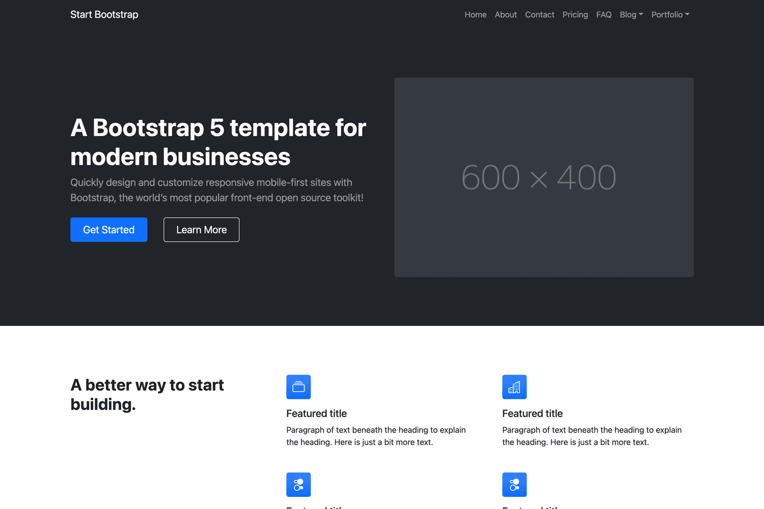 Bootstrap Templates For Business
